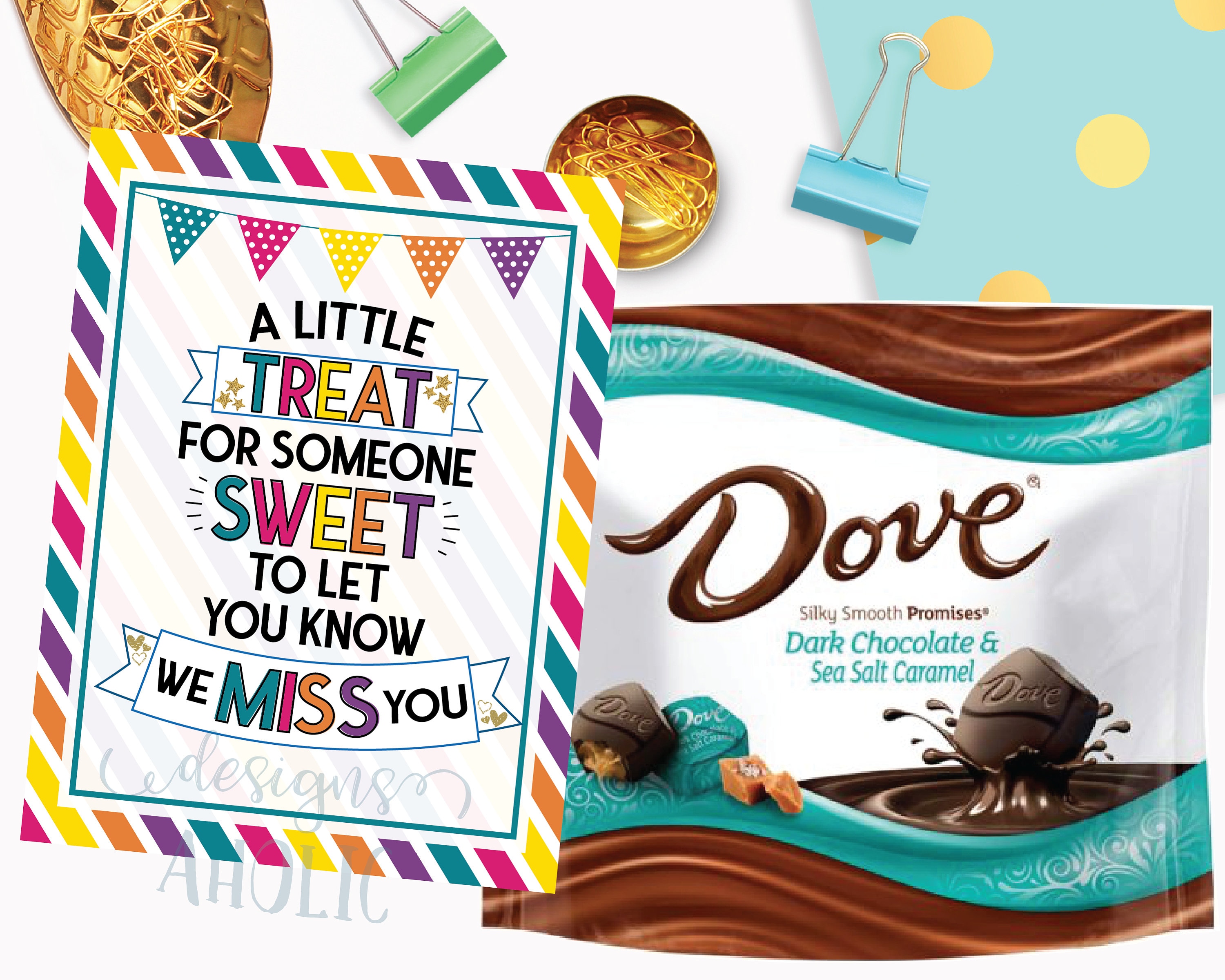 Thank You Treat Gift Tag Thank You Candy Gift Tag Miss You | Etsy