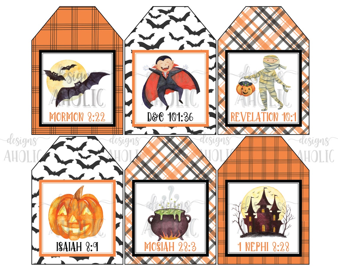 Halloween Scripture Missionary Gift Tags LDS Missionary - Etsy