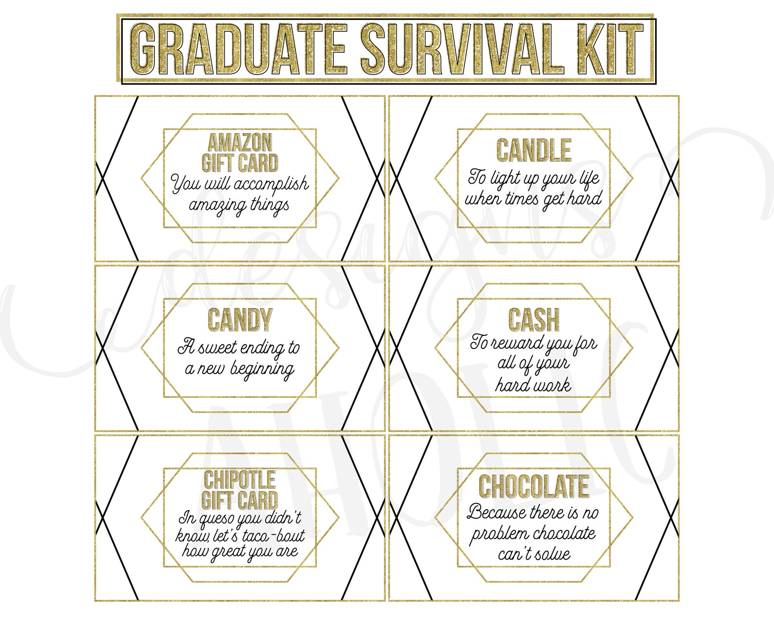 Graduation Survival Kit Graduation Gift Package Graduation - Etsy