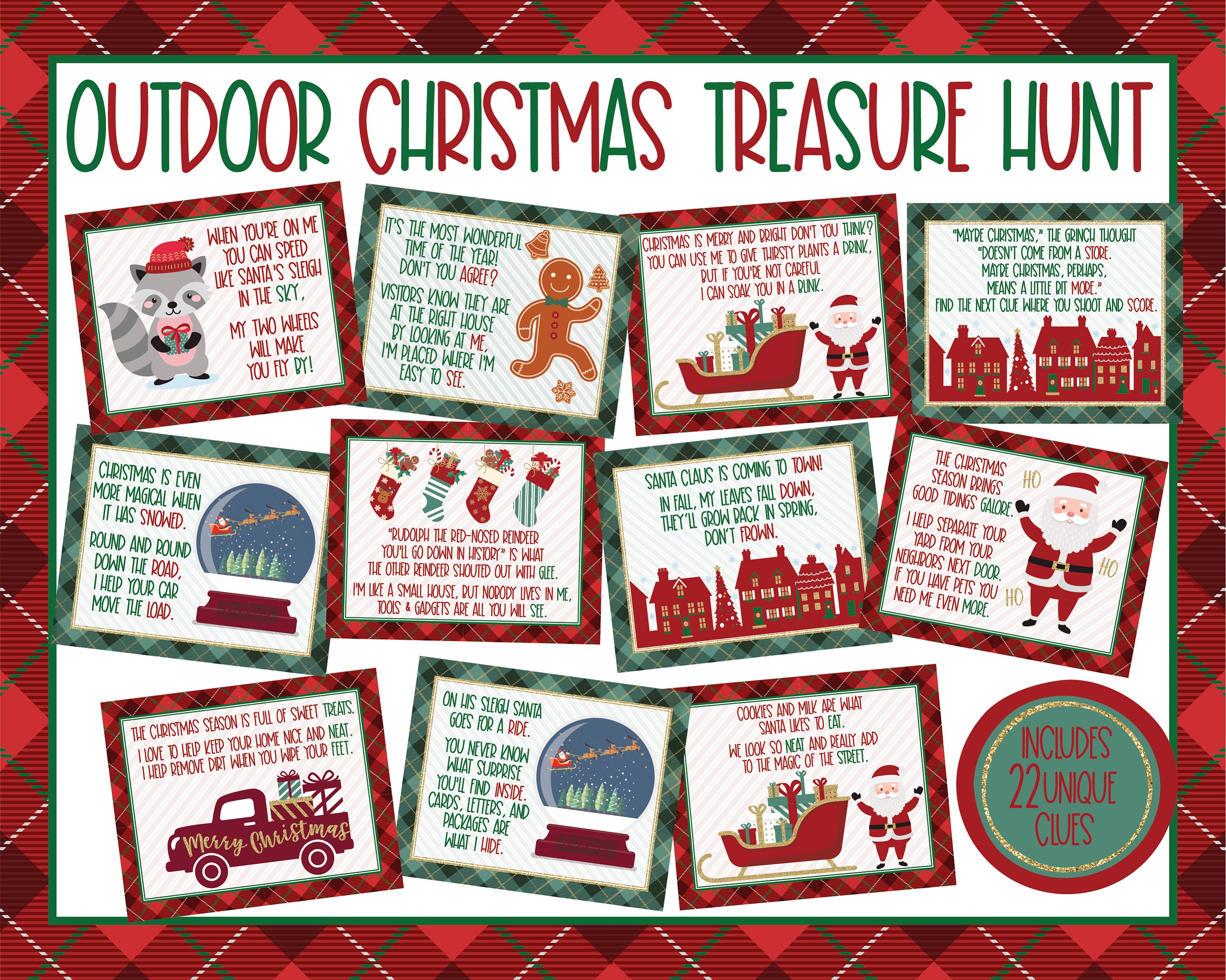 Outdoor Christmas Treasure Hunt Outdoor Christmas Scavenger - Etsy UK