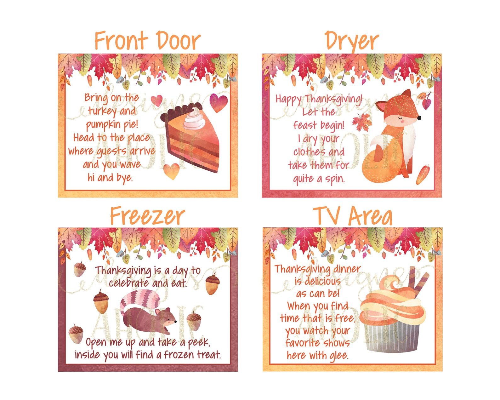 Thanksgiving Treasure Hunt Clues - Thanksgiving Scavenger Hunt Clues ...
