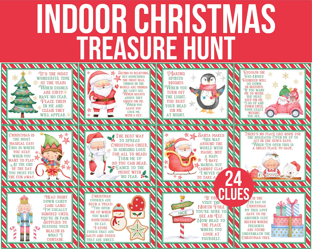 NEW Indoor Christmas Treasure Hunt Kid's Christmas Treasure Hunt Kid's ...