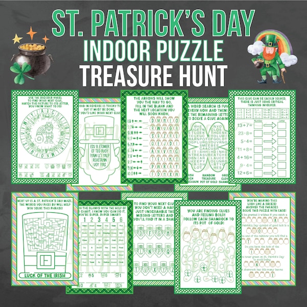 St Patricks Day Scavenger Hunt - Etsy