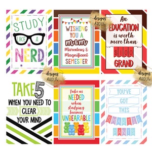 Student Candy Gift Tag Printables - College Care Package Gift Tags ...