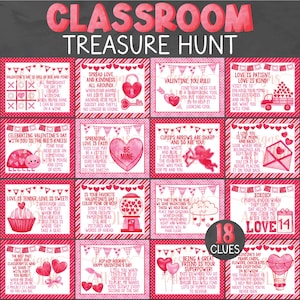 Classroom Valentine's Day Treasure Hunt - Classroom Valentines ...