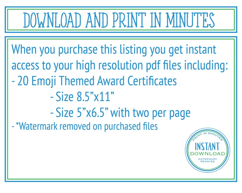 Emoji Award Certificates - Emoji Themed Awards - Emoji Award Ceremony ...