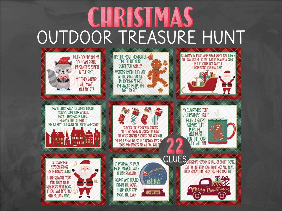 Outdoor Christmas Treasure Hunt - Outdoor Christmas Scavenger Hunt ...