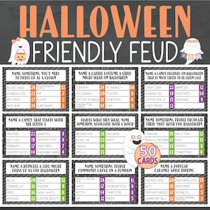 Halloween Friendly Feud - Halloween Party Game - Family Halloween Game ...