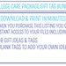 College Care Package Gift Tag Printables - College Survival Kit Gift ...