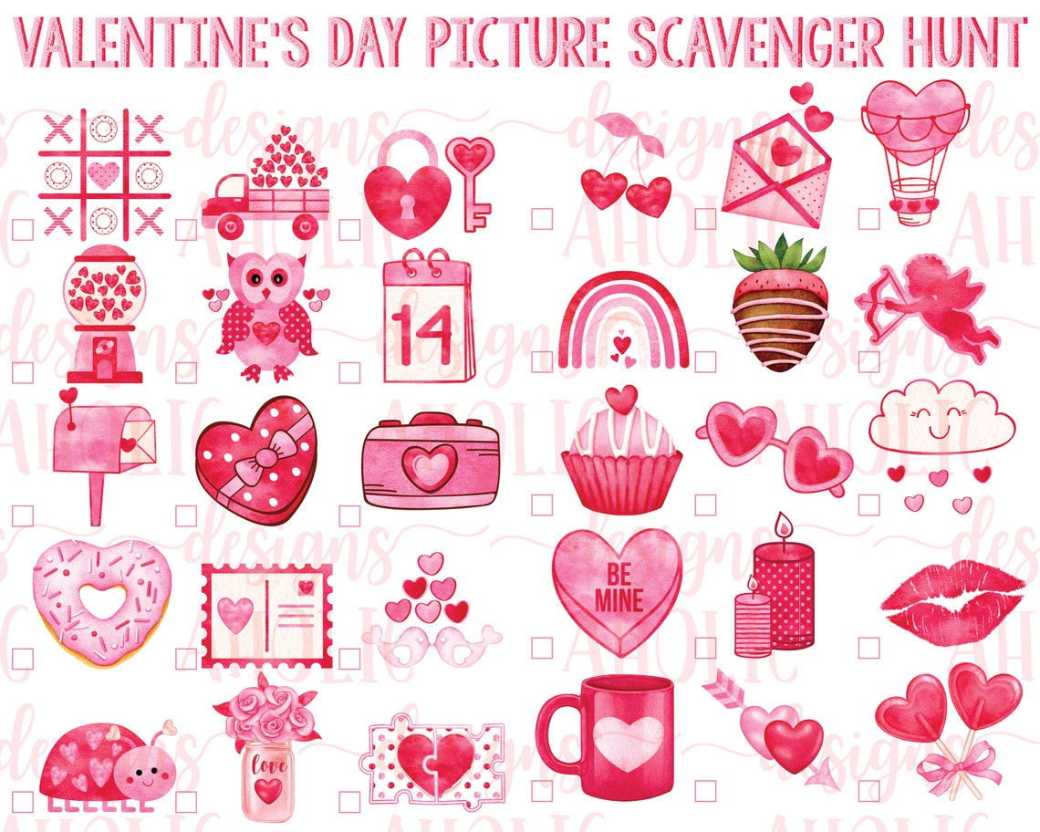Picture Valentine's Day Scavenger Hunt Toddler - Etsy