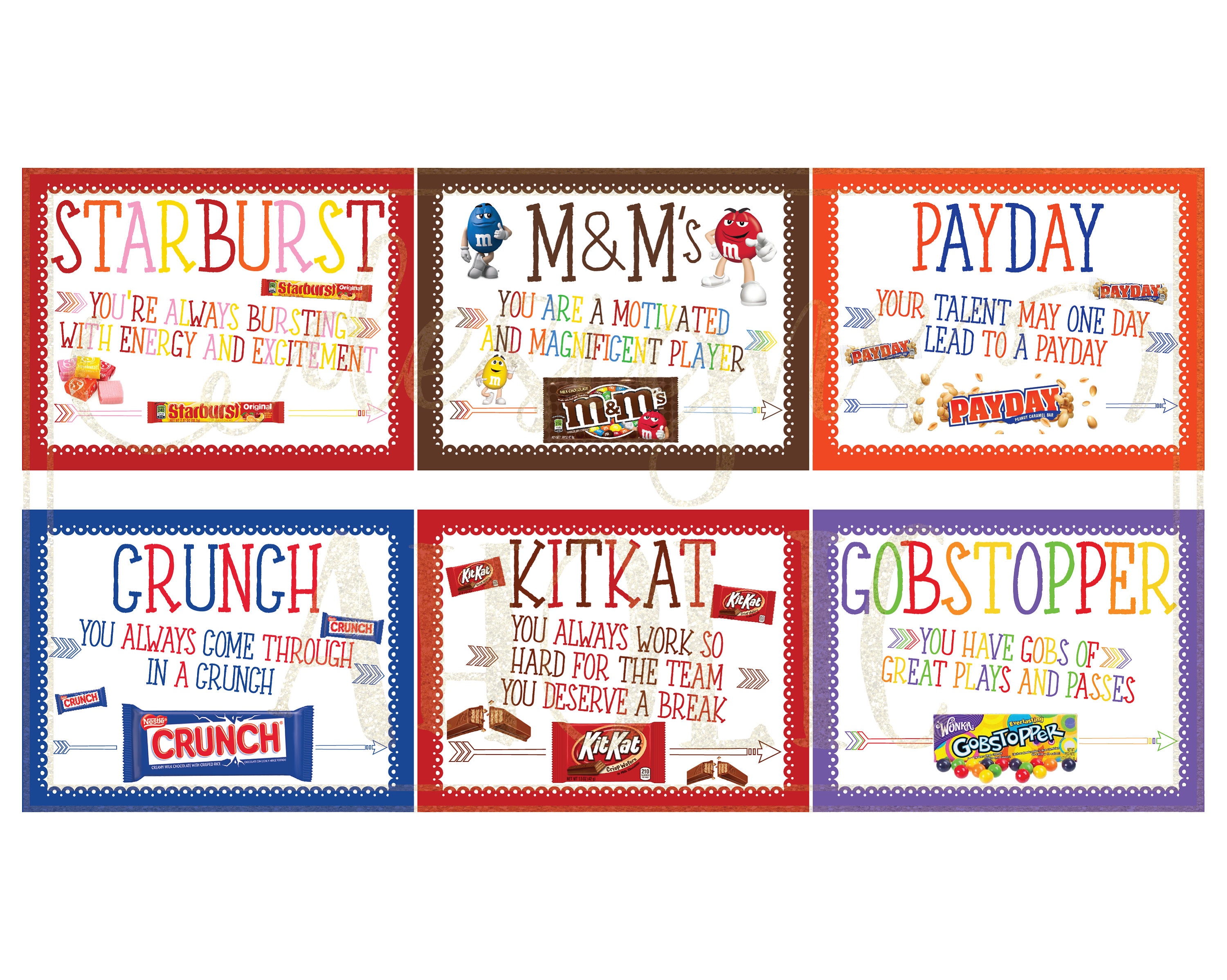 37 Football Team Candy Bar Award Certificates Football Candy - Etsy ...