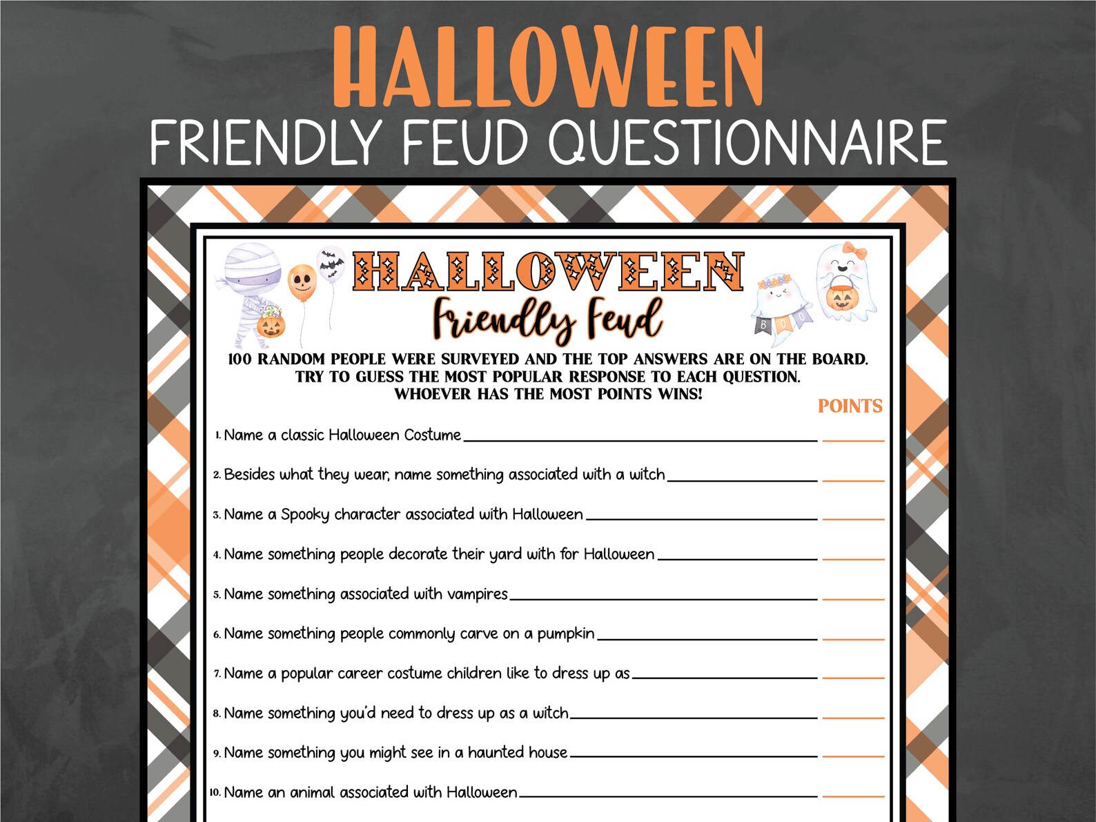 Halloween Friendly Feud Halloween Friendly Feud Game Halloween Friendly ...