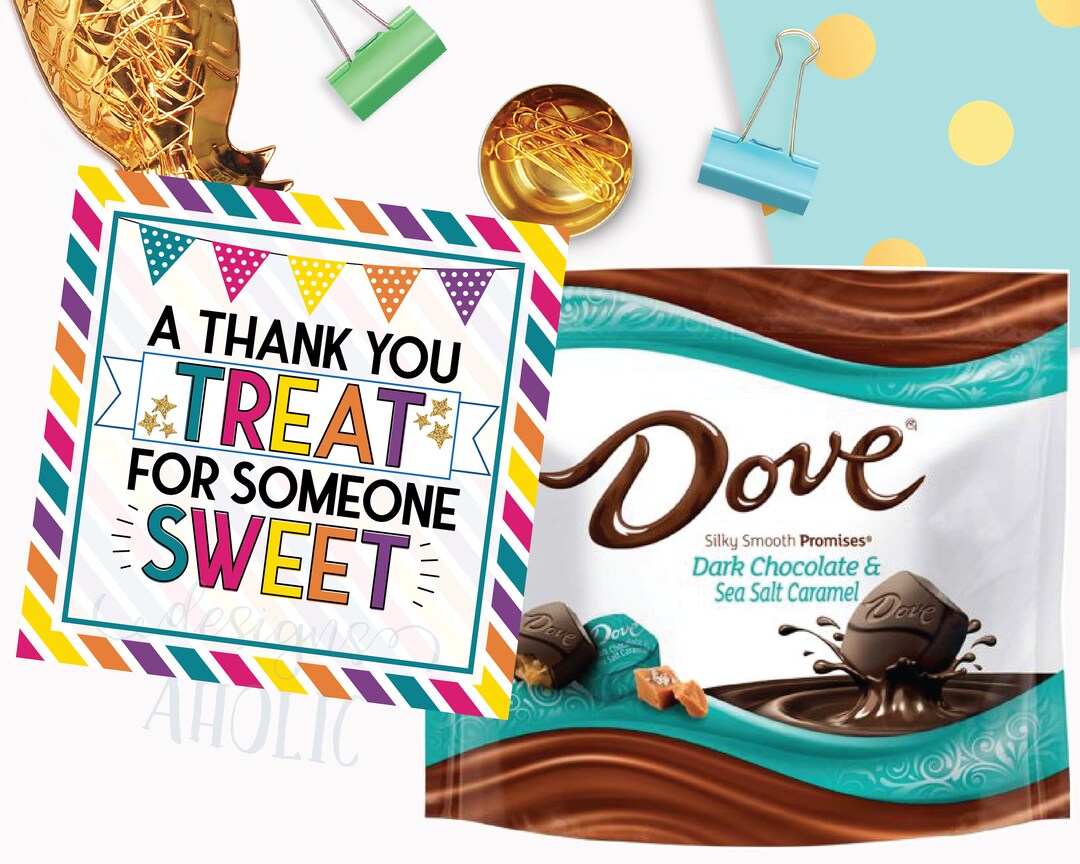 Thank You Treat Gift Tag - Thank You Candy Gift Tag - Miss You Treat ...