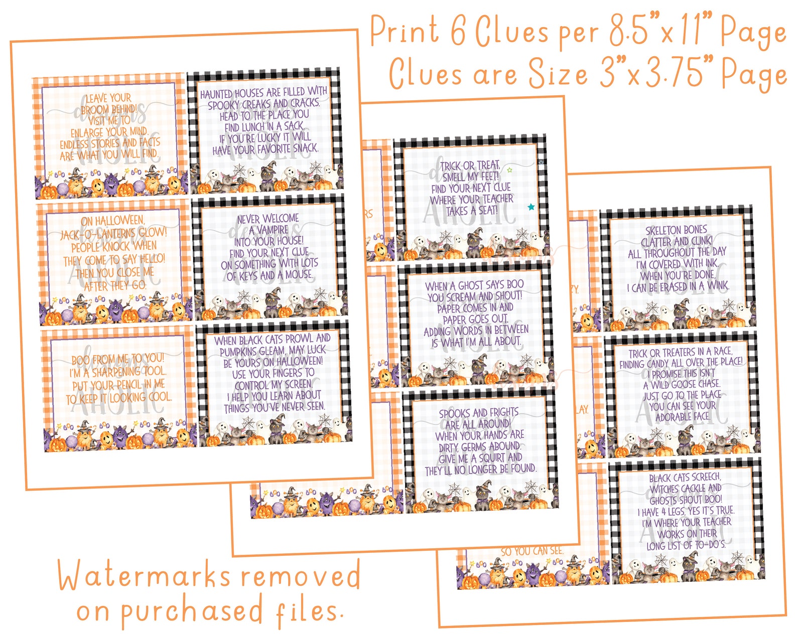 Classroom Halloween Treasure Hunt School Halloween Treasure - Etsy