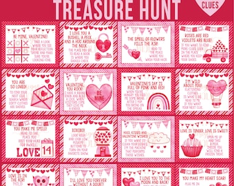 Valentine's Day Scavenger Hunt Printable Scavenger Hunt Valentines Day ...