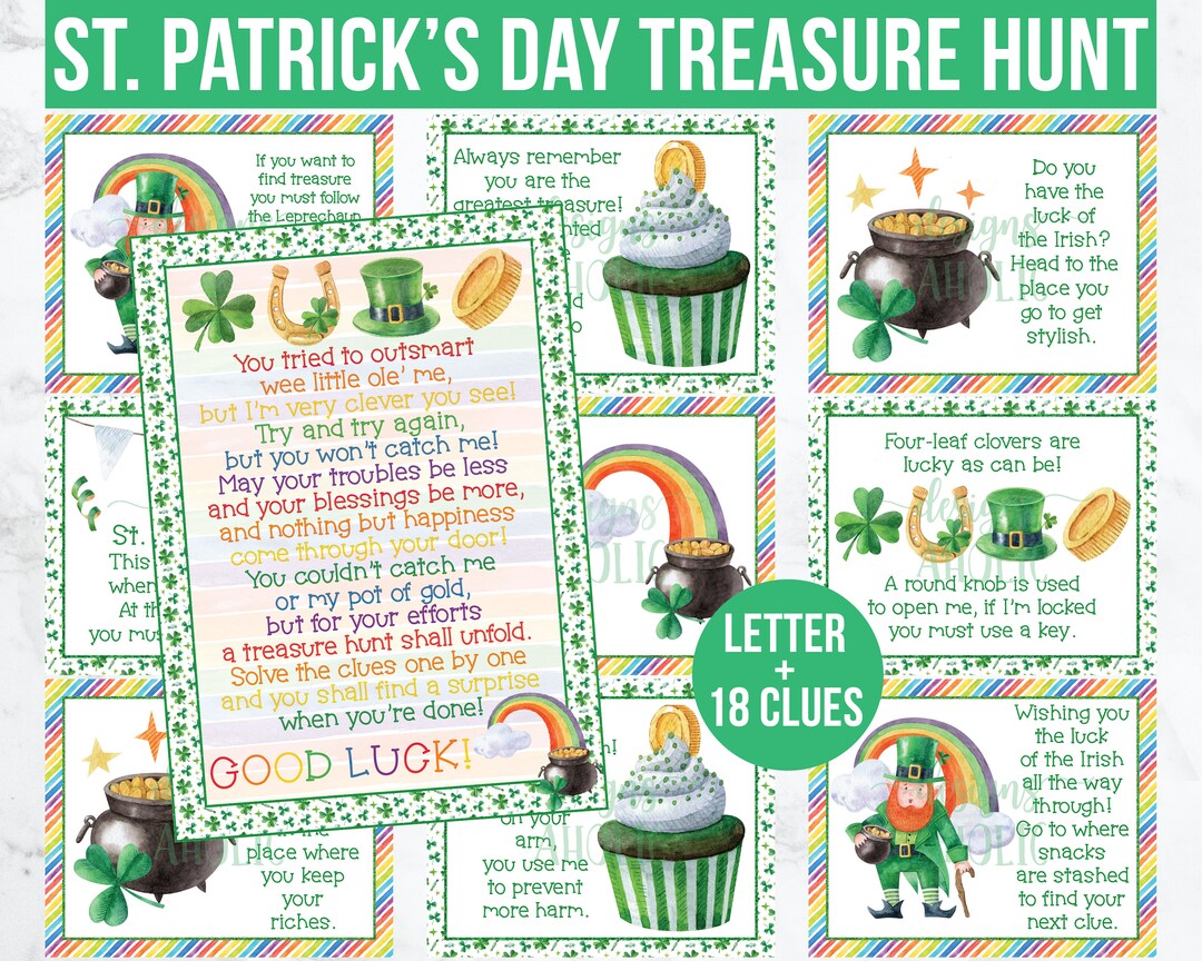 St. Patrick's Day Treasure Hunt and Leprechaun Letter St - Etsy