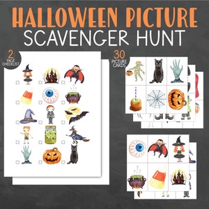 Toddler Picture Halloween Scavenger Hunt - Toddler Halloween Picture ...