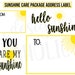 Sunshine Box Printables & Address Label - Sunshine Care Package Inserts ...