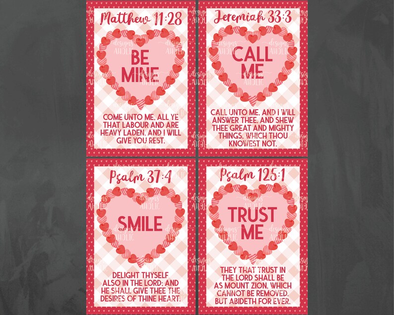 Scripture Valentine's Day Cards Scripture Valentine Gift | Etsy