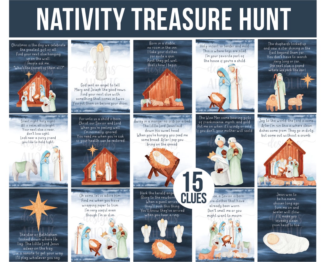Nativity Treasure Hunt Nativity Scavenger Hunt Nativity Christmas ...