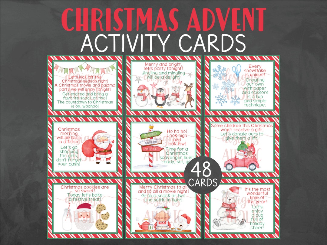 Christmas Advent Activity Cards Christmas Advent Activity Cards ...