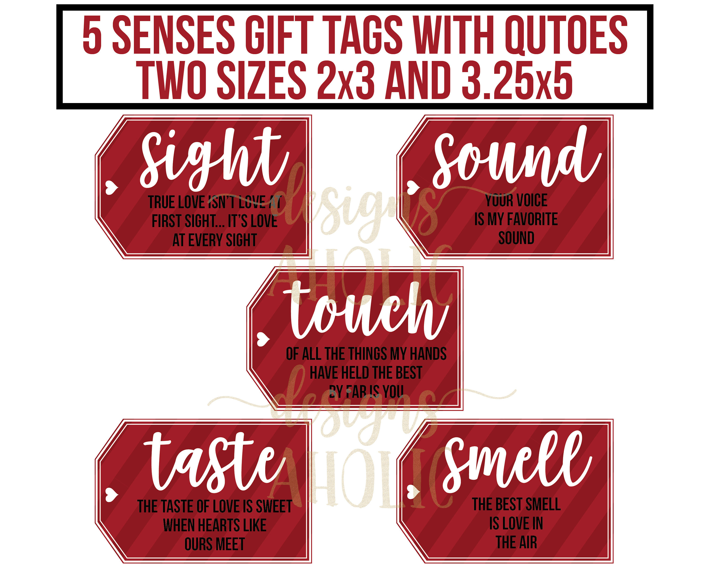 5 Senses Gift Tags Cards & Ideas Gift for Boyfriend - Etsy Canada