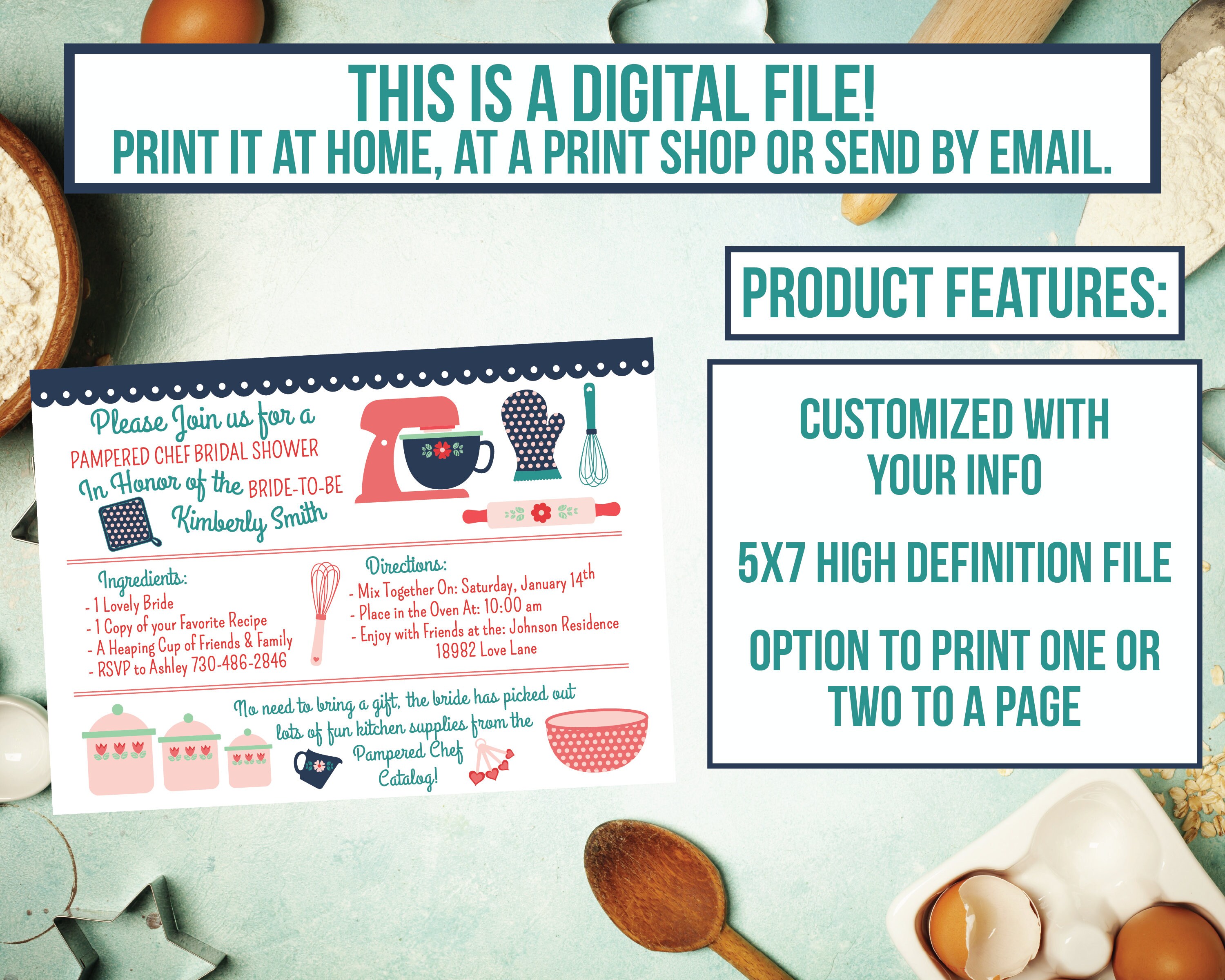 Pampered Chef Invitations Printable