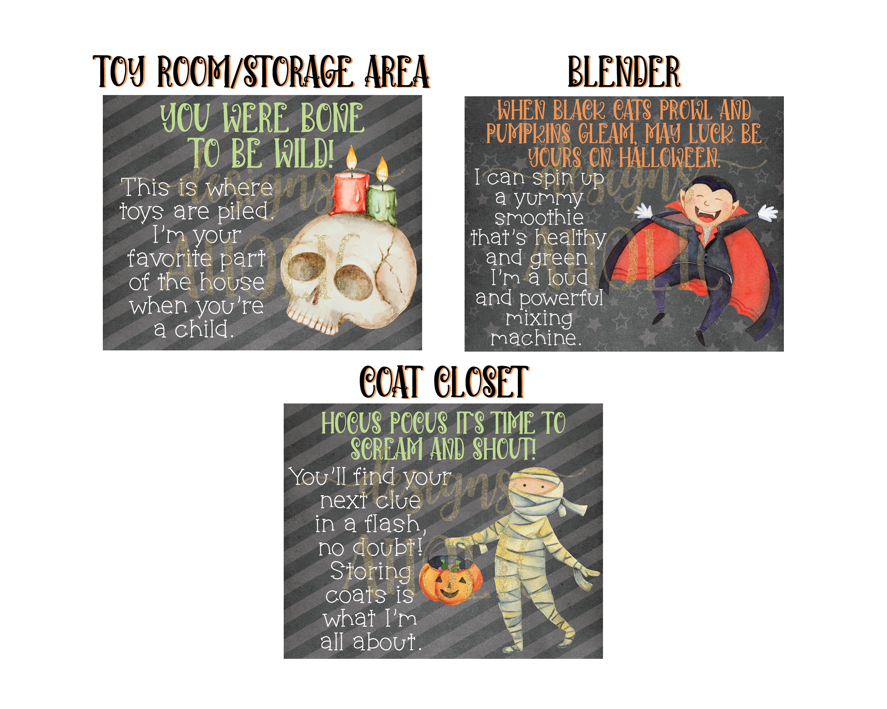 Indoor Halloween Treasure Hunt Clues - Halloween Scavenger Hunt Clues ...
