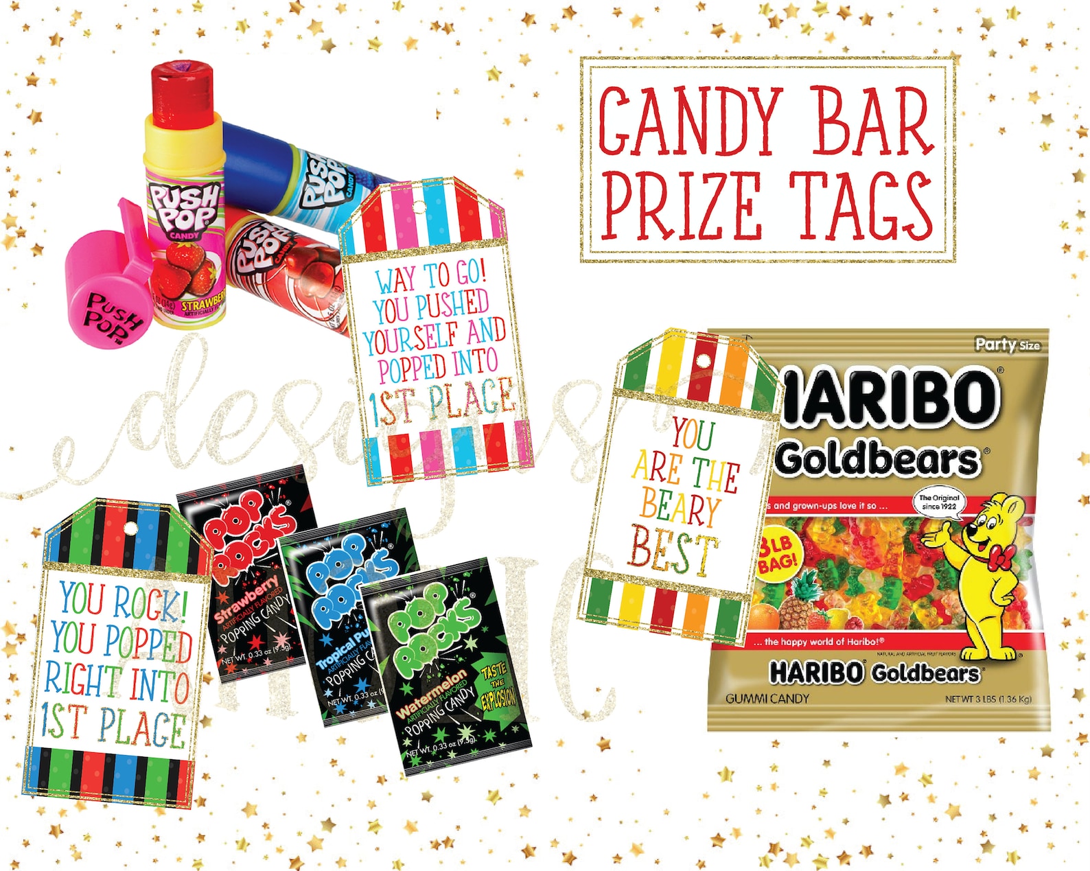 9 Candy Bar Party Prize Tags Party Favor Gift Tags Party - Etsy