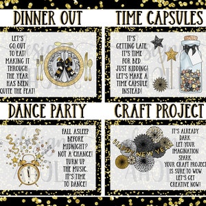 New Years Eve Countdown Time and Activity Cards - New Years Eve ...