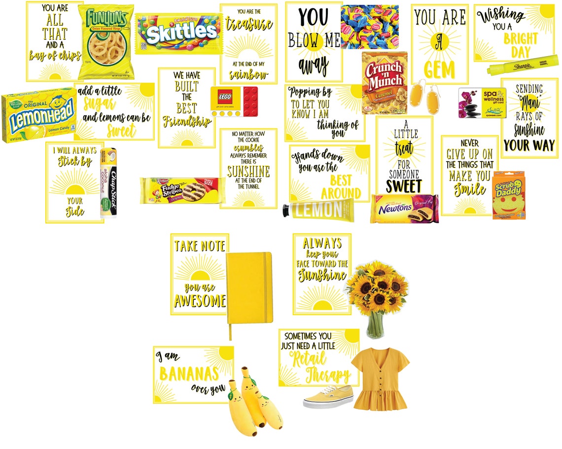 Sunshine Care Package Bundle Sunshine Box Printables Address - Etsy
