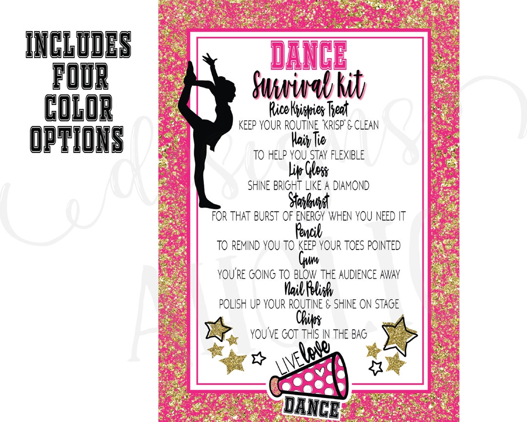 Dance Survival Kit Dance Competition Survival Kit Dancer Survival Kit ...