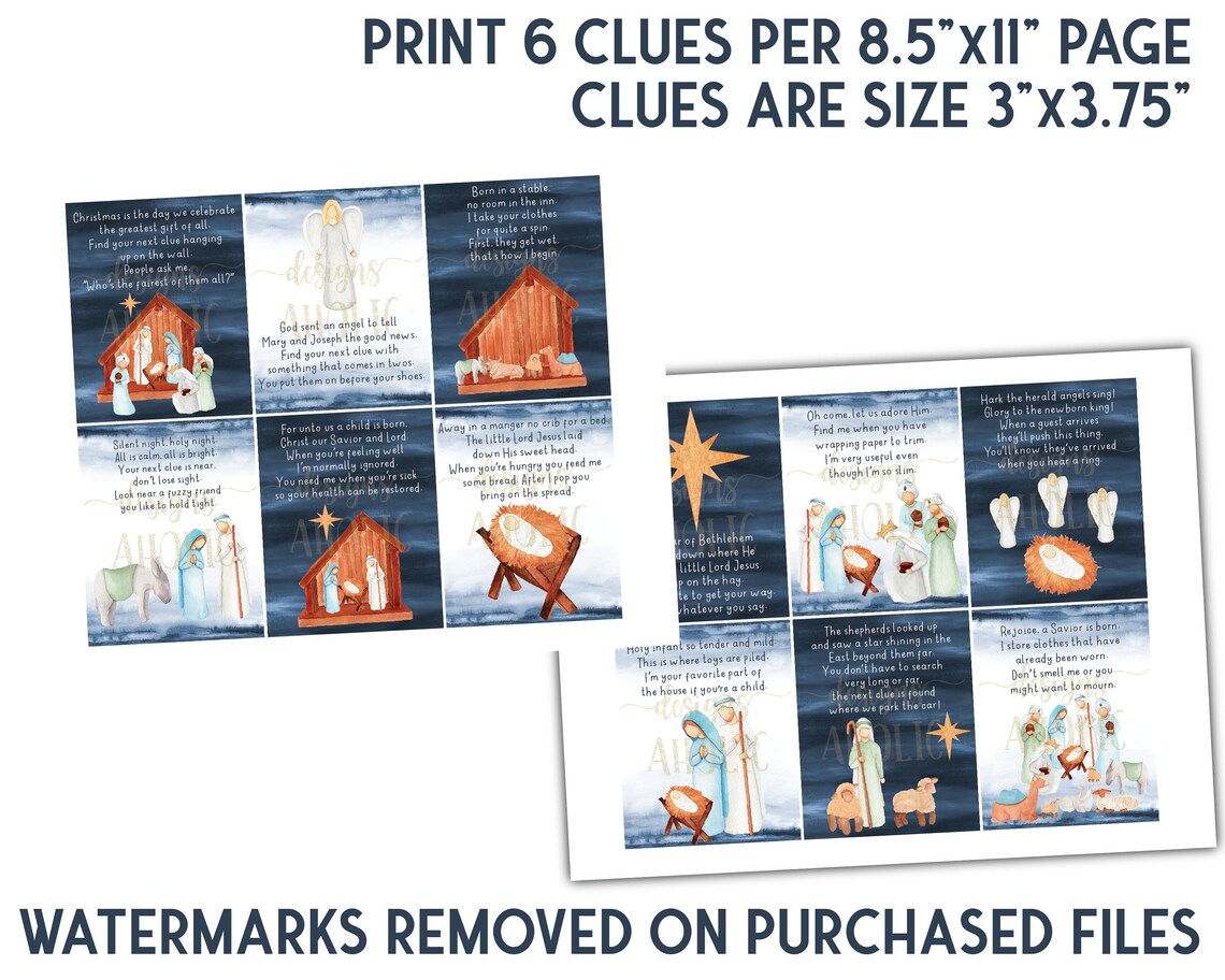 Nativity Treasure Hunt - Nativity Scavenger Hunt - Nativity Christmas ...