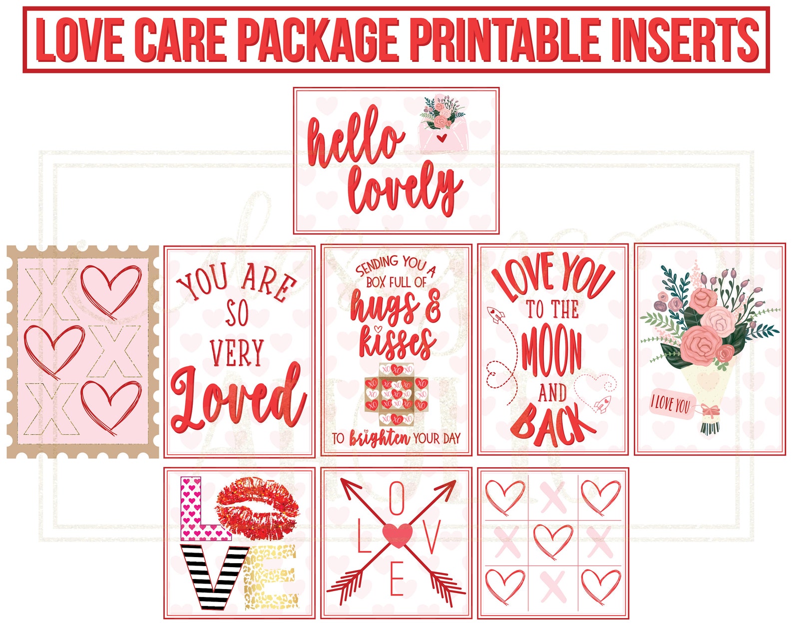 Sending You Love Care Package Printables & Address Label | Etsy