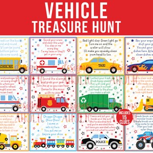 Vehicle Treasure Hunt Truck Treasure Hunt Transportation Treasure Hunt ...