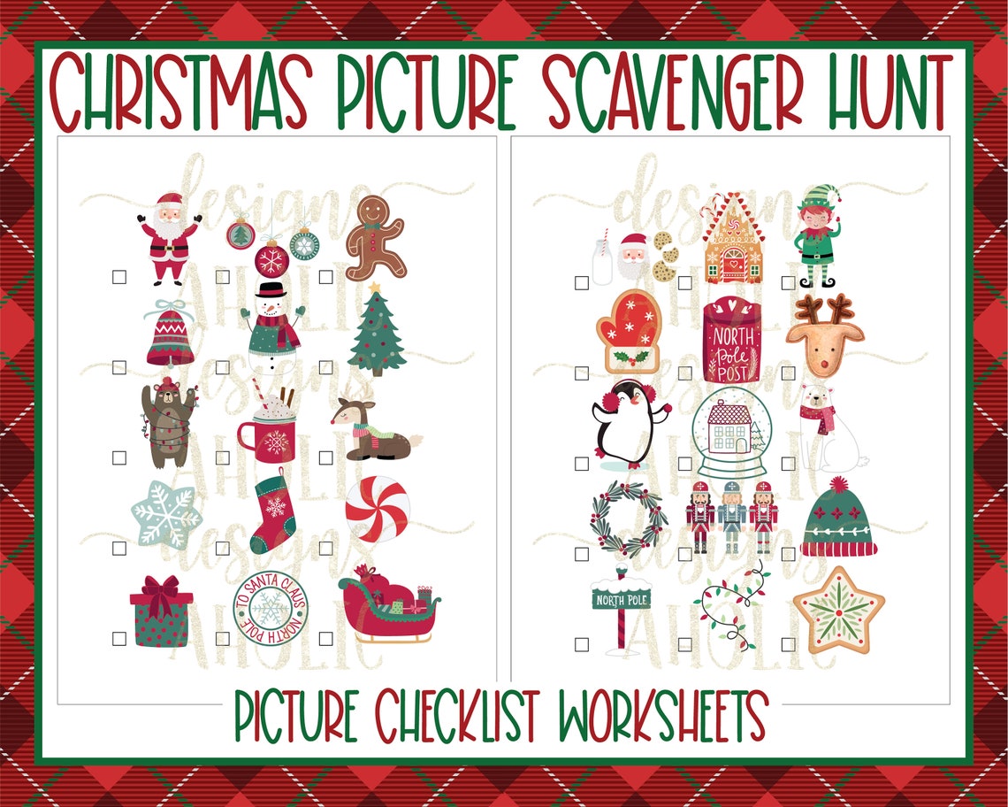 Picture Christmas Scavenger Hunt Toddler Christmas Picture - Etsy