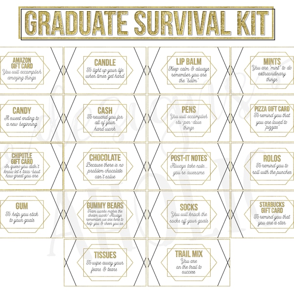 Graduation Survival Kit - Etsy