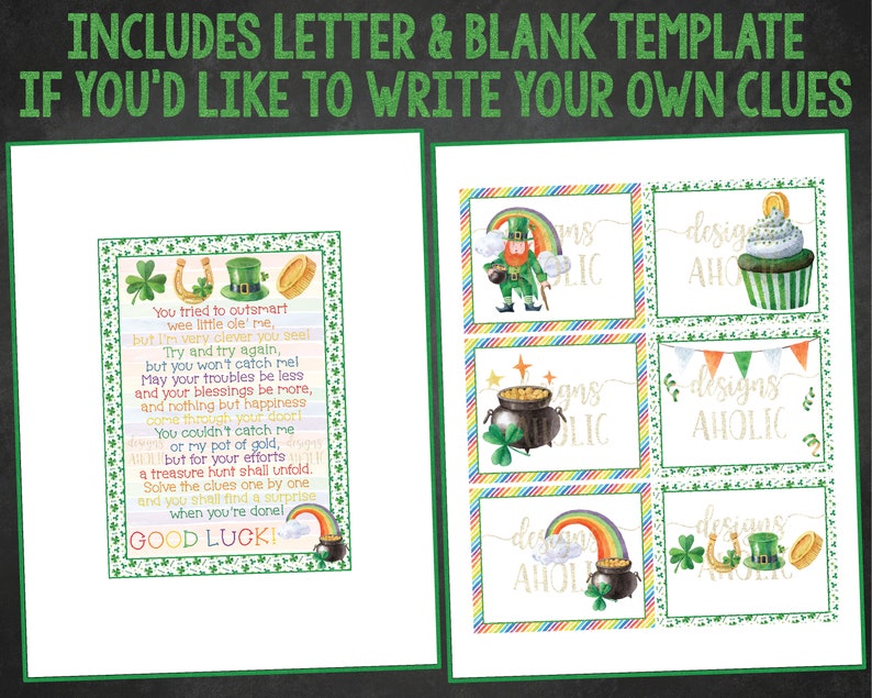 St. Patrick's Day Treasure Hunt and Leprechaun Letter St | Etsy