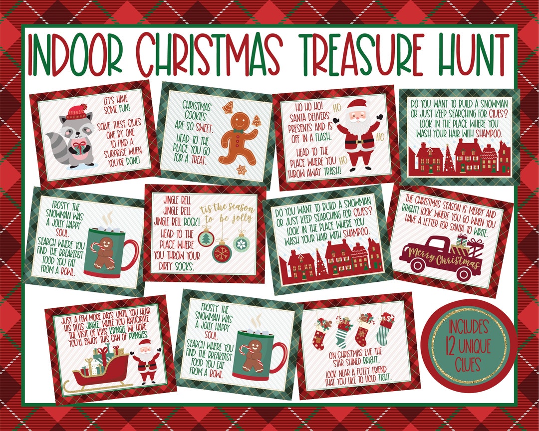 Indoor Christmas Treasure Hunt Indoor Christmas Scavenger Hunt ...
