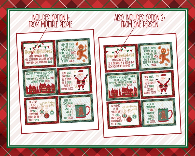 12 Days of Christmas Gift Tags Printable 12 Days of | Etsy