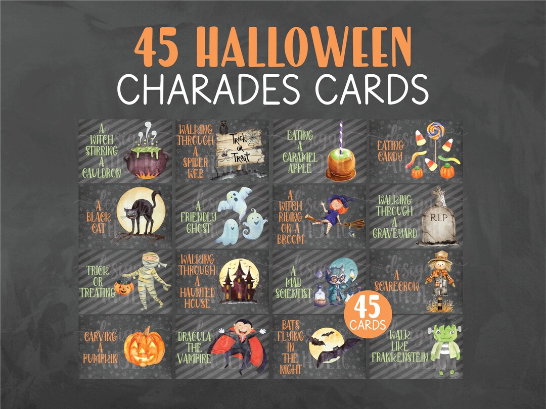 45 Halloween Charades - Halloween Games - Halloween Party Games ...
