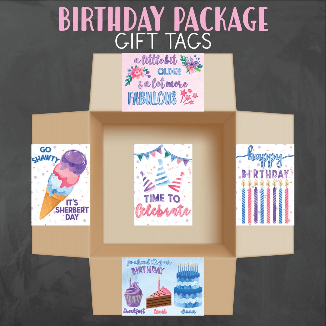 Birthday Packaging Printables & Address Label - Birthday Care Package ...