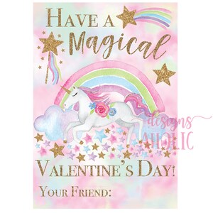 Unicorn Valentines Day Cards - Unicorn Valentines - Unicorn Rainbow ...