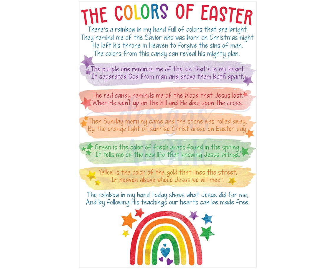 Easter Treat Gift Tag Colors of Easter Gift Tag Rainbow - Etsy