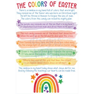 Easter Treat Gift Tag - Colors of Easter Gift Tag - Rainbow Printable ...
