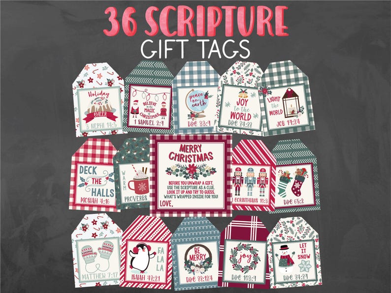 Scripture Christmas Gift Tags - LDS Christmas Gift - Missionary ...