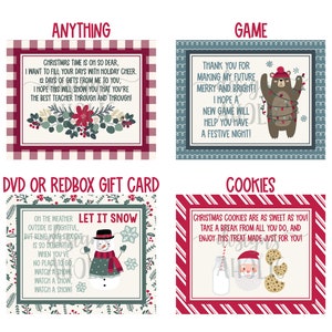 12 Days of Christmas Teacher Gift Tags - Teacher 12 Days of Christmas ...