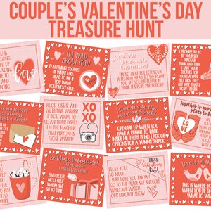 Couple's Valentine's Day Treasure Hunt Spouse Valentines Scavenger Hunt ...