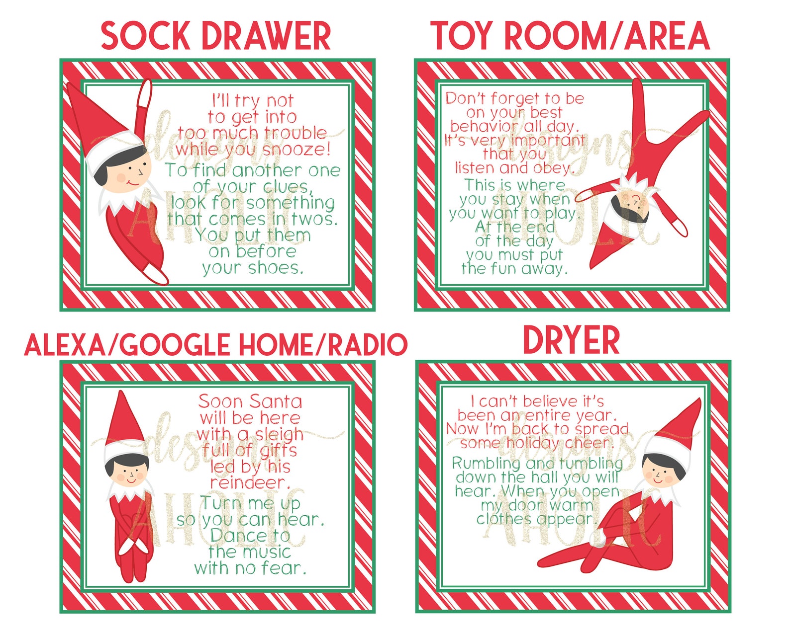 Elf Treasure Hunt Elf Arrival Activity Christmas Elf - Etsy