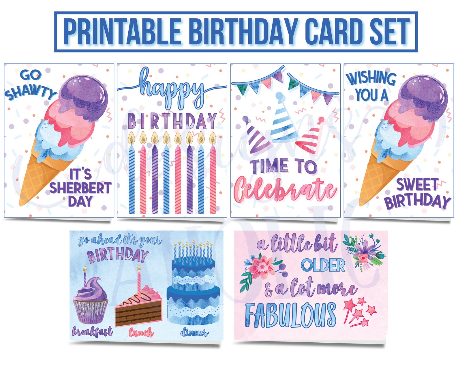Birthday Packaging Printables & Address Label Birthday Care | Etsy